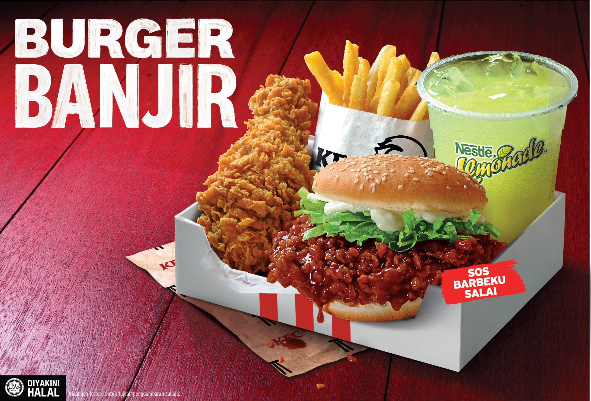 kfc burger banjir - KL Foodie
