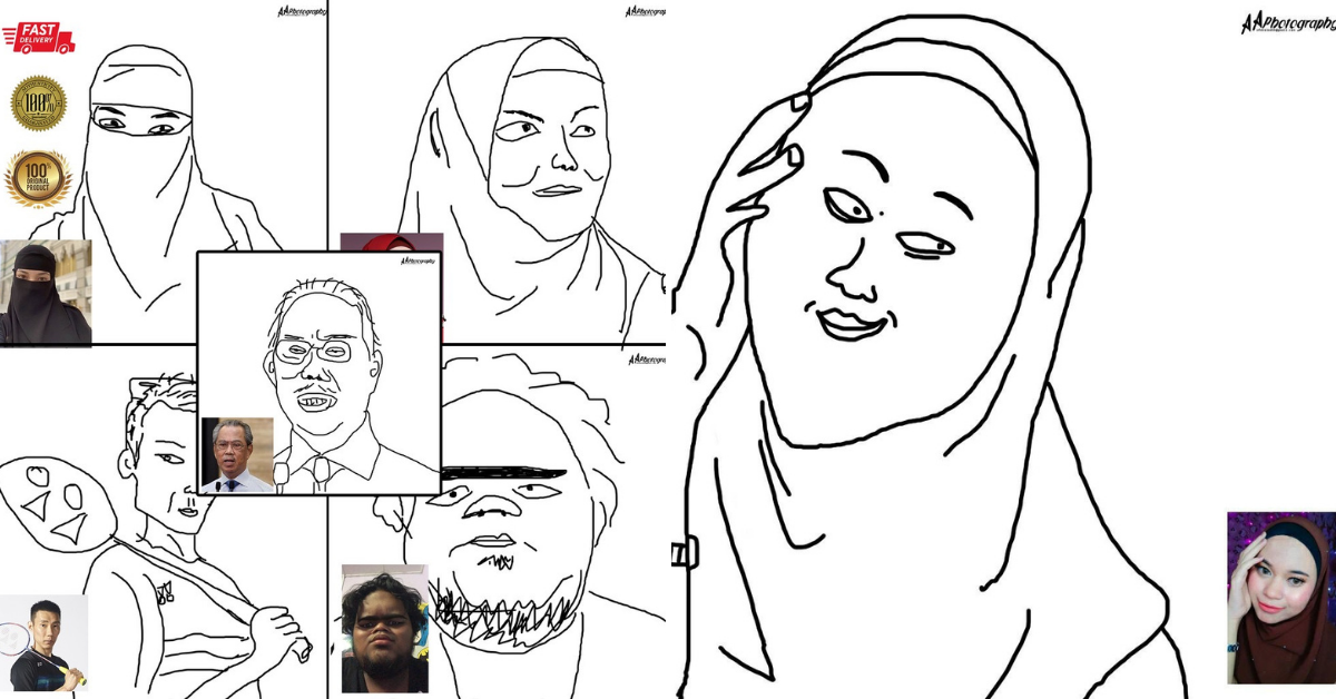 Malaysian Artist Draws RM0.50 Portraits On Shopee That Will Make Your ...