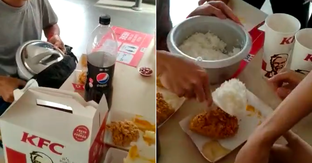 WATCH: Malaysian Brings Rice Cooker Filled With Rice Into KFC To Pair ...
